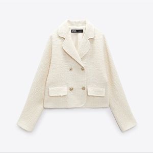 Zara | Jackets & Coats | Zara Textured Blazer | Poshmark